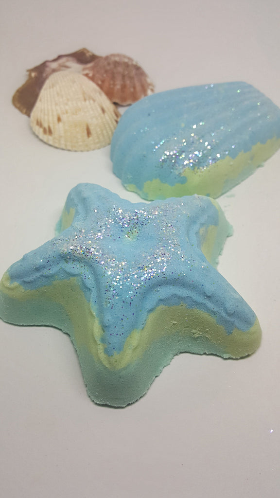 Bath Bomb Sea Shells Ocean shells fizzy bath bombs – Fresco Soaps n' Stuff