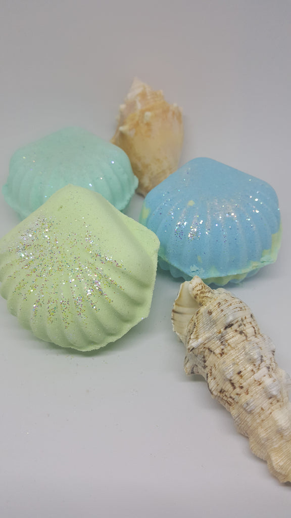 Bath Bomb Sea Shells Ocean shells fizzy bath bombs – Fresco Soaps n' Stuff